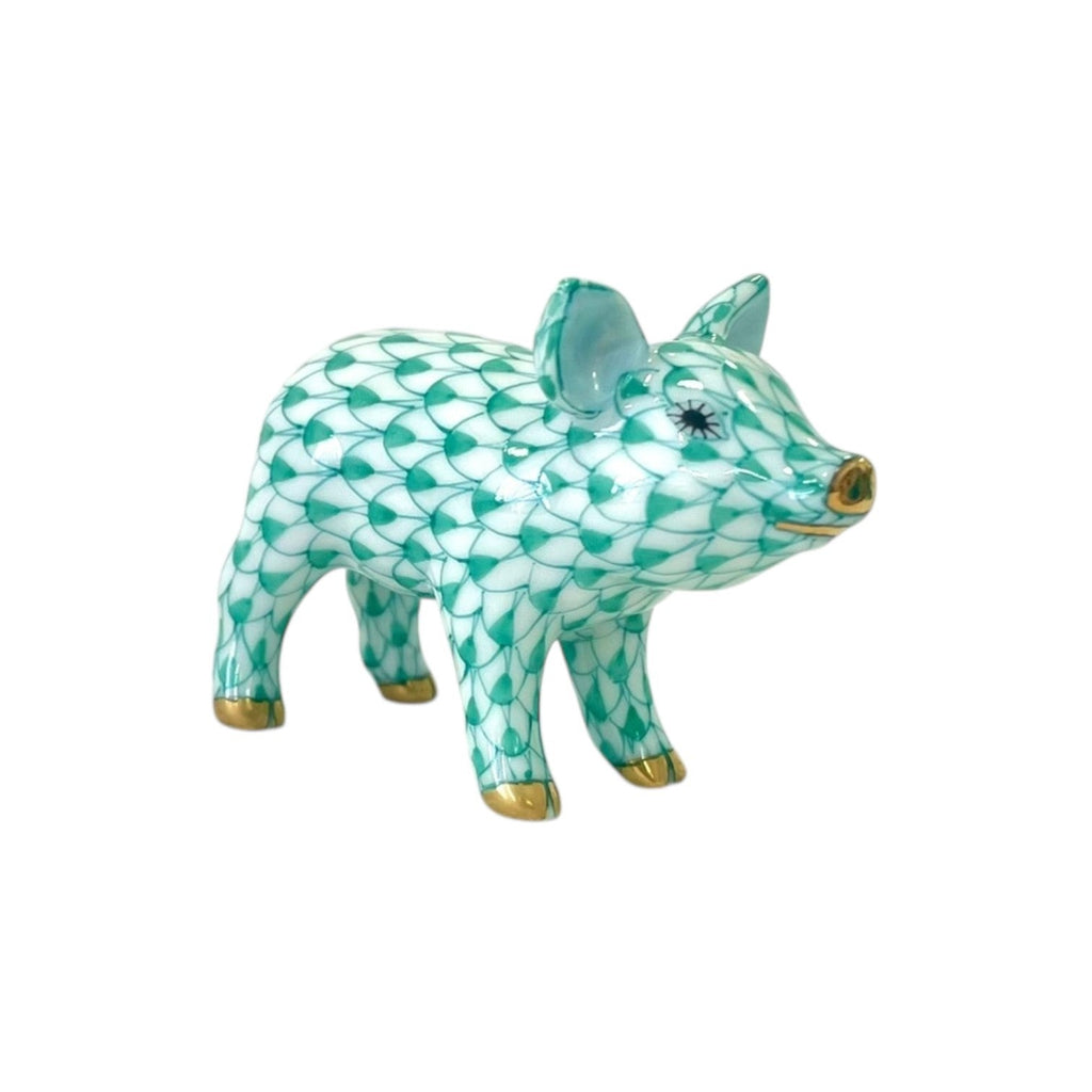 Herend Little Piggy, Standing Fishnet Figurine – SinclairsCollectables