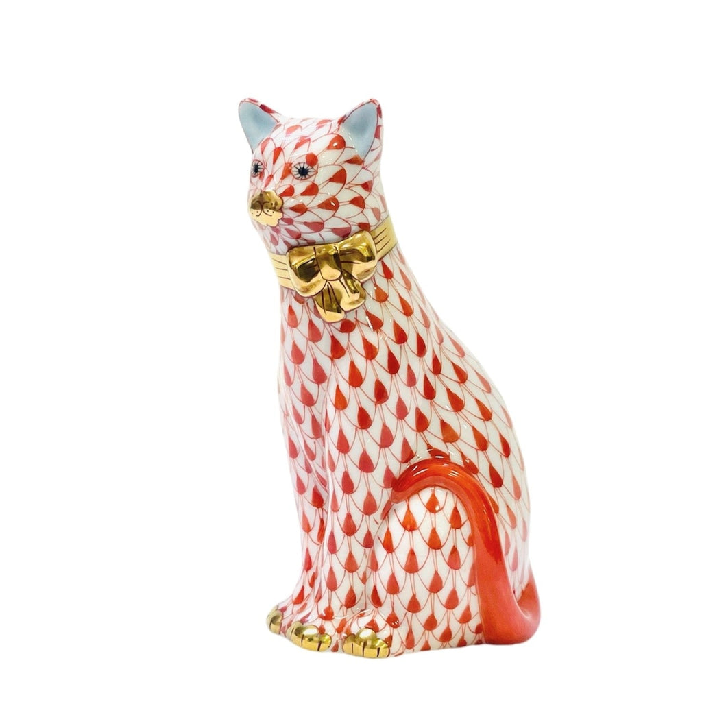 Herend Cat With Ribbon Figurine – SinclairsCollectables