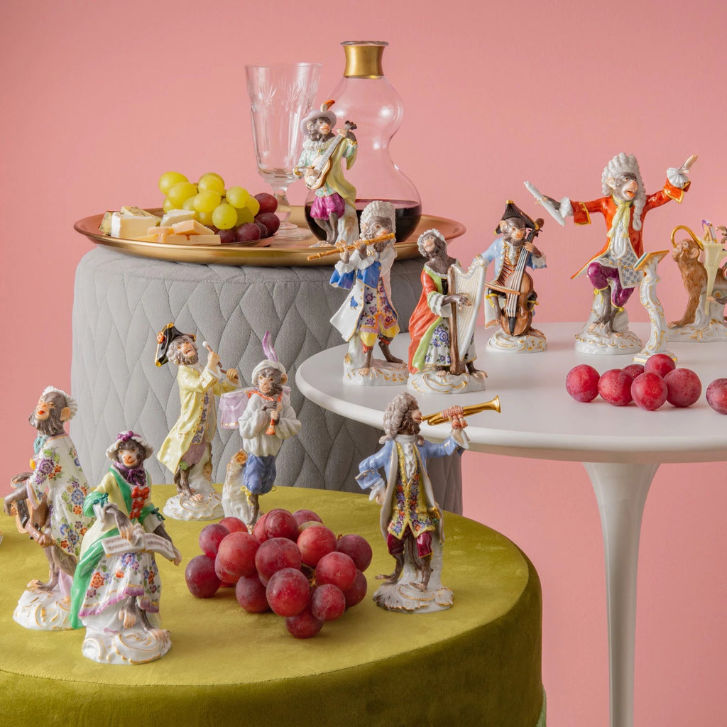 Meissen Monkey Orchestra Bagpiper – SinclairsCollectables