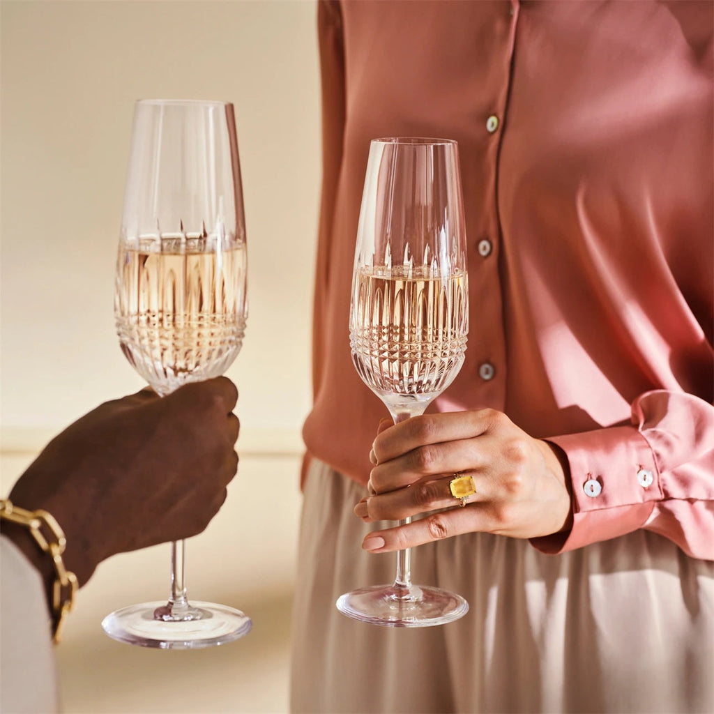 Waterford Crystal Lismore Diamond Essence Flute, Set of 2 ...