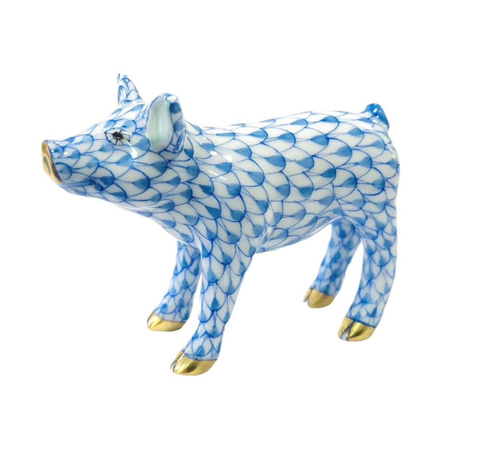 Herend Smiling Pig Fishnet Figurine – SinclairsCollectables